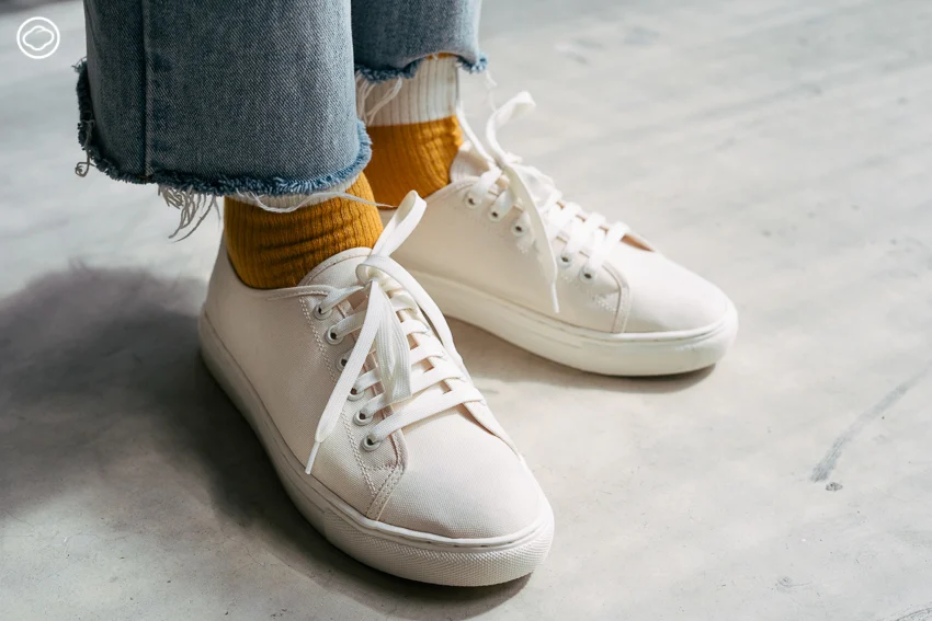 Maddy Hopper รองเท้าผ้าใบที่เป็นมิตรกับสิ่งแวดล้อม ตั้งแต่ถุงไปรษณีย์ ...